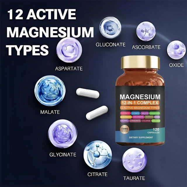 12-IN-1 MAGNESIUM CAPSULE Complex - High Strength Magnesium Capsules ...