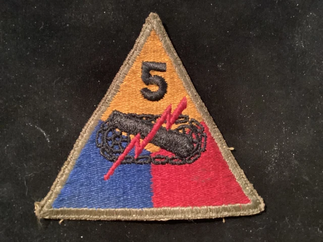 WW2 5TH ARMOR Division Original Greenback Patch In Excellent Condition ...