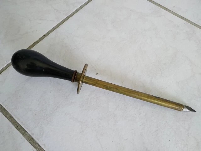 INSTRUMENT CHIRURGIE ANCIEN grand trocard fin XIX eme curiosité ...