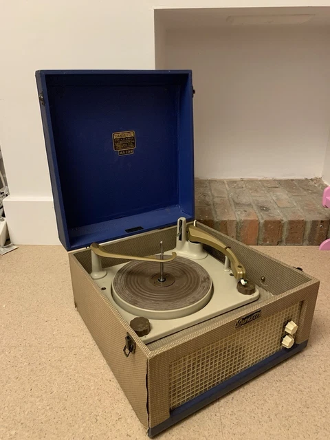VINTAGE DANSETTE MAJOR classic record player, blue 1950s £16.32 ...
