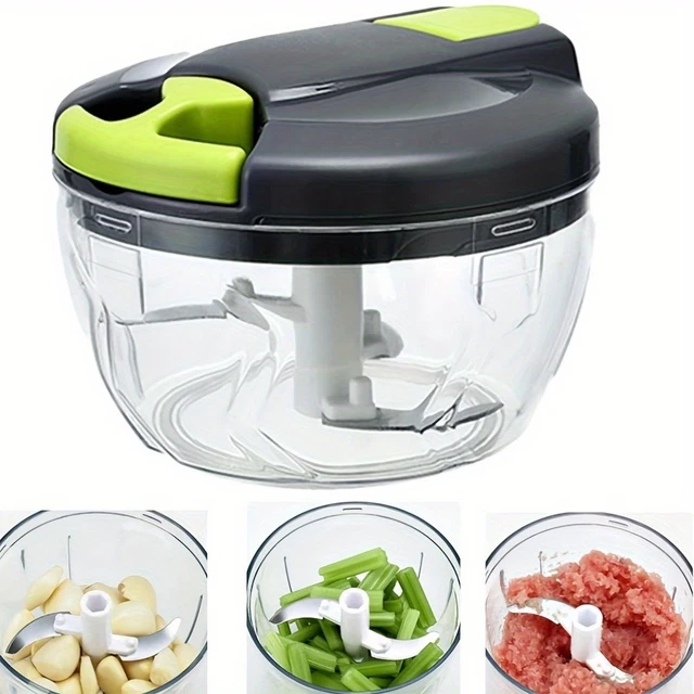 520\900ML PULL CORD Pulling Food Chopper Manual Vegetable Slicer Hand ...