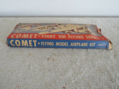 VINTAGE COMET START 'Em Flying Series Balsa Model Airplane Kit A1 ...