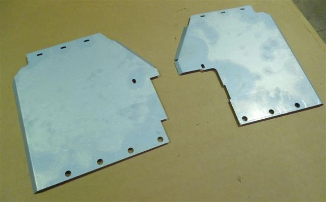 LAND ROVER SERIES 2/2A Inner Wing Mudshield Splash Plate Set/Steering ...