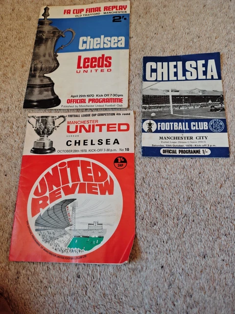 3 CHELSEA FOOTBALL programmes 1970. Preowned. £6.49 - PicClick UK