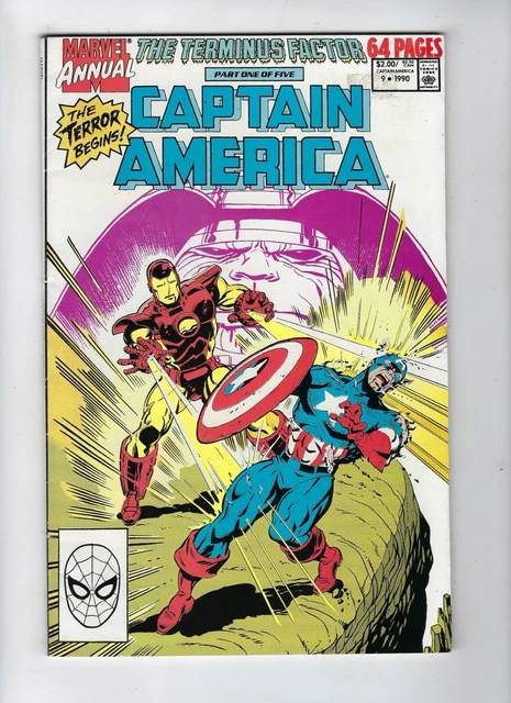 CAPTAIN AMERICA ANNUAL # 9 (Marvel, THE TERMINUS FACTOR, 1990) Sehr ...