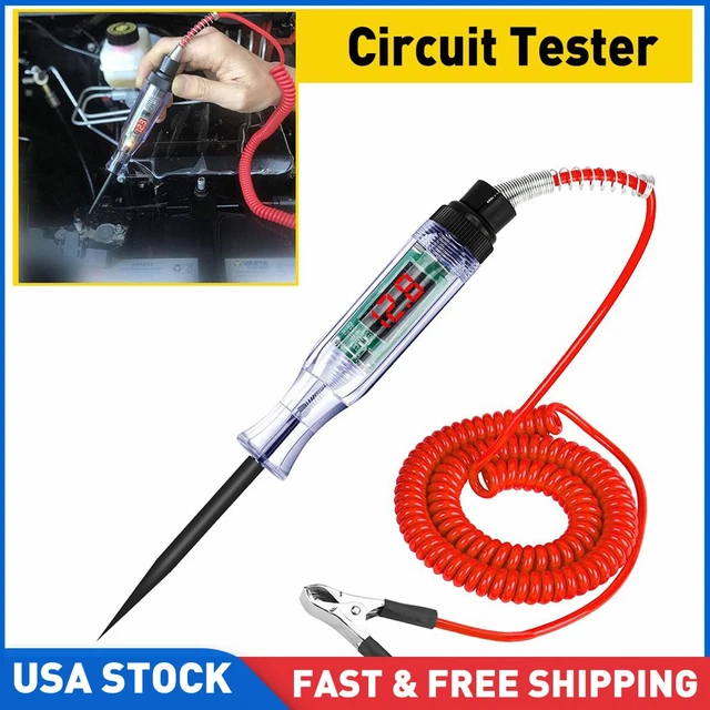 DIGITAL ELECTRIC VOLTAGE Circuit Tester Automotive Test Light Car Truck ...