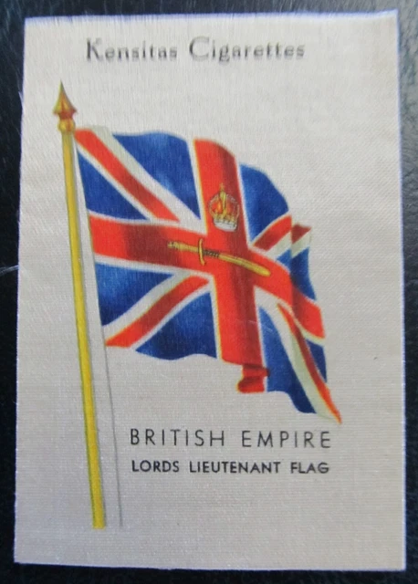 KENSITAS CIGARETTE SILKS Card British Lords Lieutenant flag military £1 ...