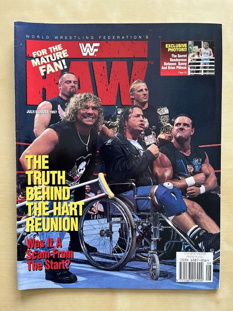 WWF WWE RAW Magazine July / August 1997 + Diva Sunny Poster VGC £34.95 ...