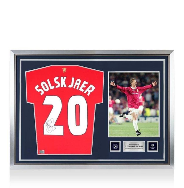 OLE GUNNAR SOLSKJAER Official UEFA Champions League Back Signed and ...