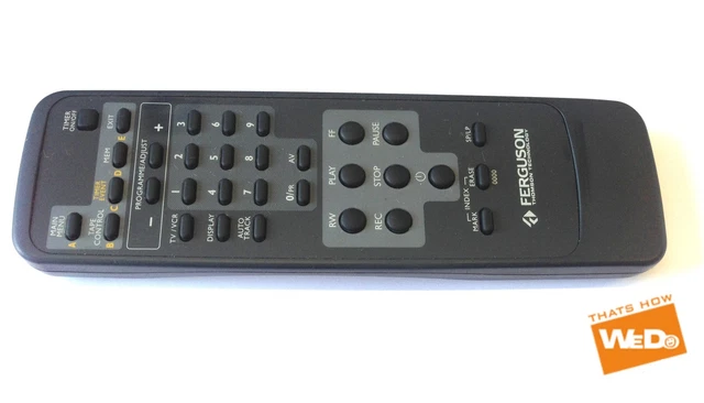 GENUINE ORIGINAL FERGUSON 0000 Tv Vcr Remote Control £4.95 - PicClick UK