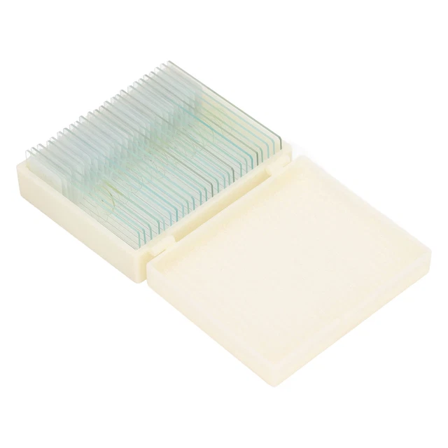MICROSCOPE SLIDES OPTICAL Glass 25PCS Plant Tissue Slide For Algae Cell ...