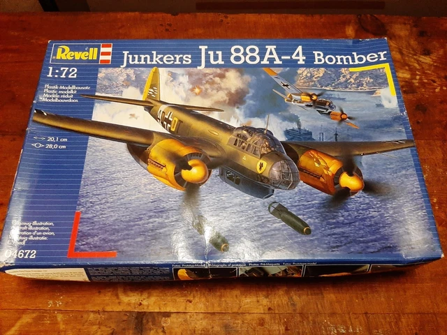 REVELL 04672 JUNKERS Ju 88A-4 Bomber 1/72 scale model aircraft kit ...