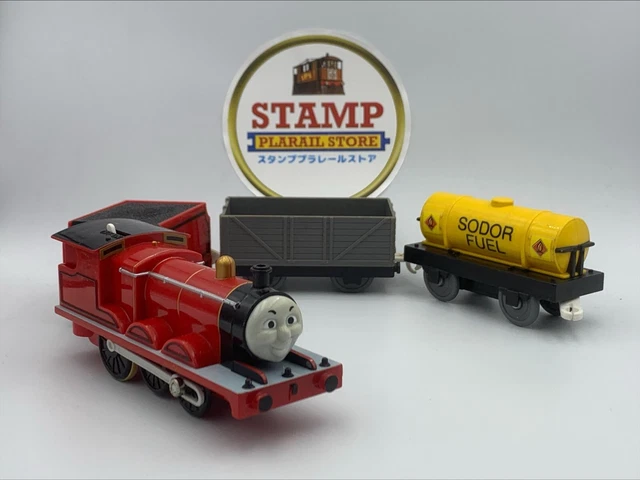 TOMY TRACKMASTER PLARAIL James the Red Engine Freight Train Set EUR 52 ...