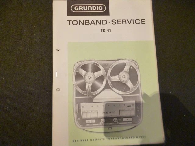 ORIGINAL SERVICE MANUAL Schaltplan Grundig TK41 EUR 12,50 - PicClick DE