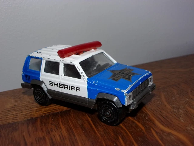 MAJORETTE JEEP CHEROKEE Sheriff Police 1/60 style Norev Matchbox ...