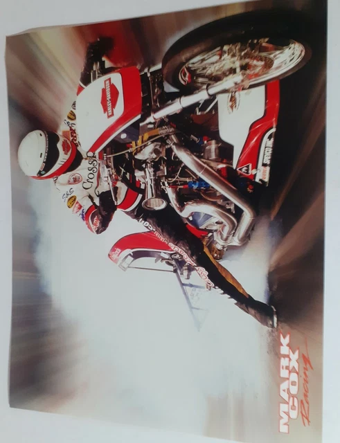 MARK COX TOP Fuel Drag Bike Racing Promo Card - Crossroads Harley ...