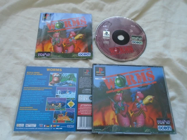 WORMS ORIGINAL PS1 (COMPLETE) RARE BIG BOX rare Sony PlayStation £7.95 ...
