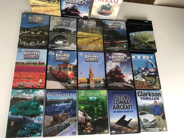 20 DVD BUNDLE Railway Train Journeys British Steam Aircraft Car MX1 Job ...