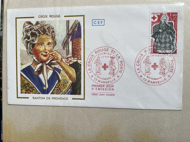 PREMIER JOUR D'ÉMISSION Enveloppe 1977 Croix Rouge Santon De Provence EUR 3,00 - PicClick FR