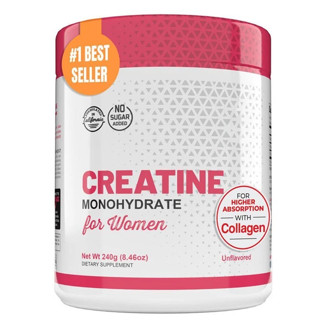 CREATINE POWDER FOR Women, Collagen Lean Muscle, Recovery & Energy ...