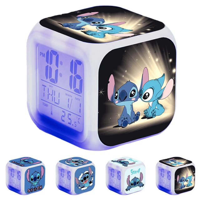 KIDS LILO & Stitch LED Digital Alarm Clock Colors Changing Clock Night ...