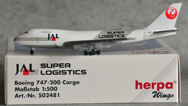 HERPA WINGS 1:500 Nr. 502481 Boeing 747-200F "JAL" in OVP EUR 20,00 - PicClick DE