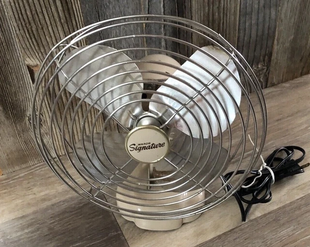WARDS SIGNATURE VINTAGE Electric Fan Tabletop Wall Mount 9 inch One ...
