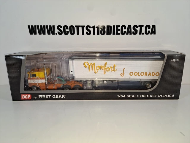 1:64 DCP MONFORT Of Colorado Peterbilt 352 Cabover w/ 40' Vintage Van ...