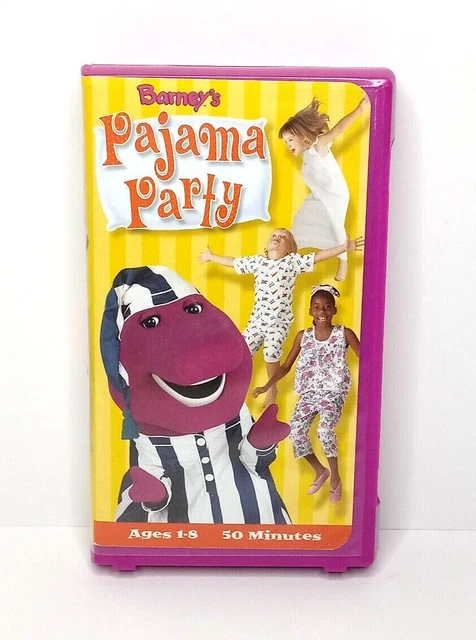 BARNEYS PAJAMA PARTY (VHS, 2001) Clam Shell Purple Case $19.68 ...