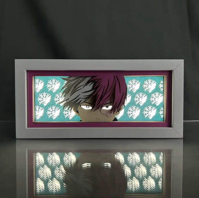MY HERO ACADEMIA Shoto Todoroki USB LED Light Box Anime Manga Decor ...