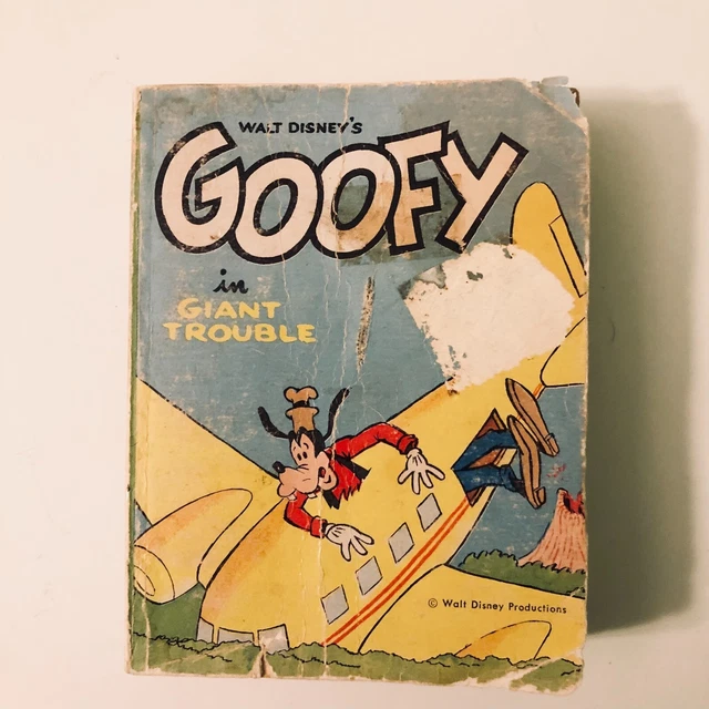 VINTAGE 1968 DISNEYS Goofy In Giant Trouble Whitman Big Little Book $20 ...