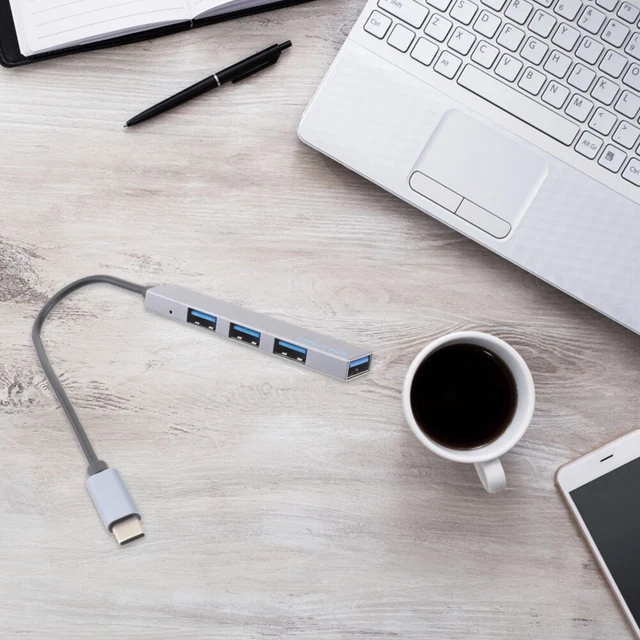 HUB USB C Multiport Adapter Individual Switch Splitter Grey £6.50 ...