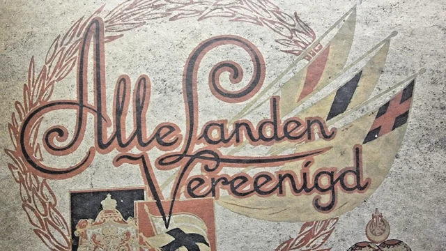 TURMAC 1933 'ALLE landen vereenigd' (All countries united) silk flags ...