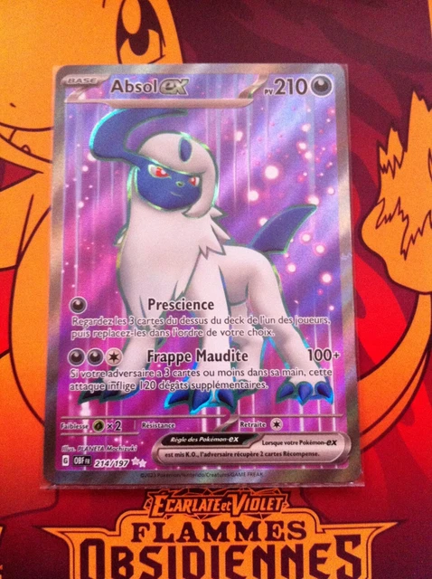 CARTE POKÈMON EV03 ABSOL ex Ultra Rare Full Art 214/197 Flammes ...