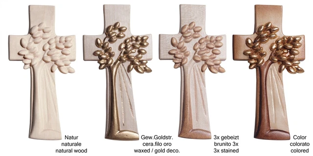 CROIX ARBRE DE Vie en Bois - Croix Moderne Design à Suspendre EUR 48,54 ...