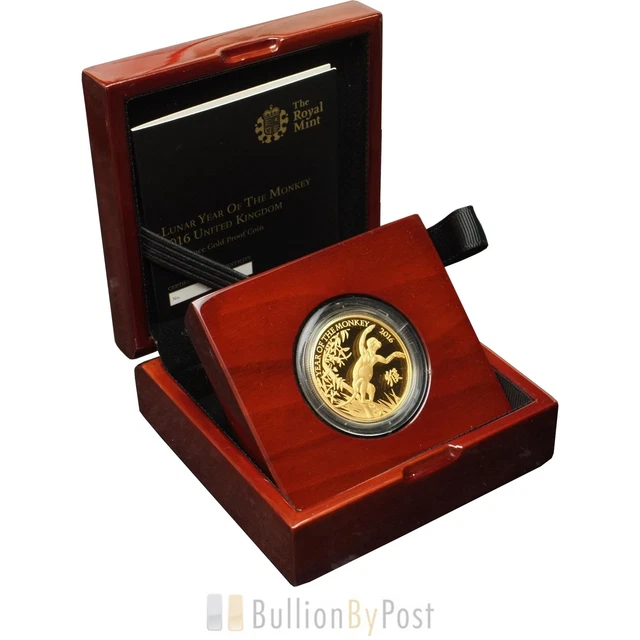 2016 PROOF YEAR of the Monkey Gold Coin 1oz Royal Mint Lunar Series ...