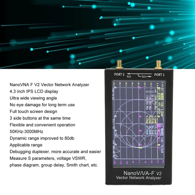 NANOVNA F V2 Vector Network Analyzer 4.3 Inch Ips Lcd Touch Screen 50Khz‑3000Mhz £102.42 ...
