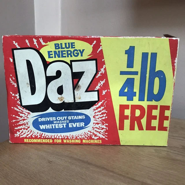 ORIGINAL VINTAGE DAZ washing powder over 40 years old full. £25.00 ...