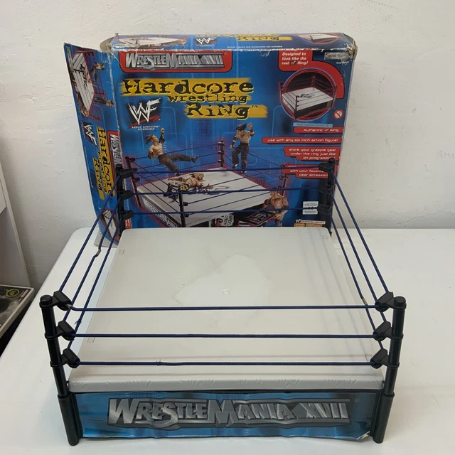 WWF WRESTLEMANIA HARDCORE Action Wrestling Ring Jakks Pacific 2000 ...