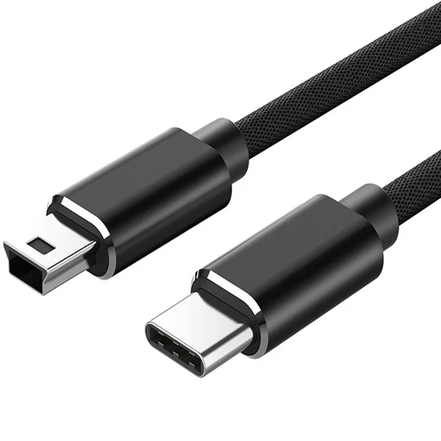 USB-C TO MINI 5-Pin USB Type C To Mini USB Cable Quick Charging Data ...