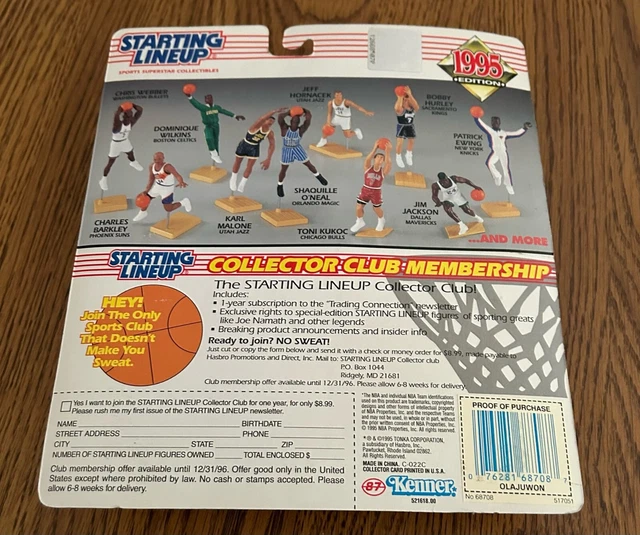 1995 HAKEEM OLAJUWON Starting Lineup Houston Rockets NBA Basketball ...