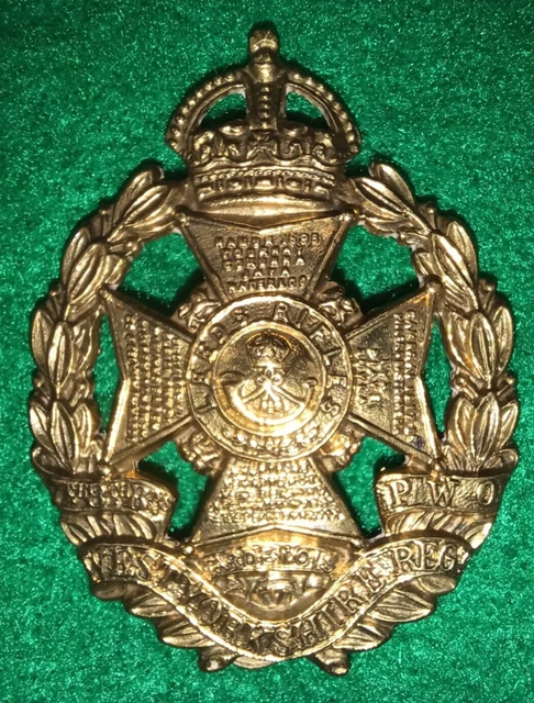 7TH/8TH BATTALION LEEDS Rifles West Yorkshire Regiment Cap Badge ...