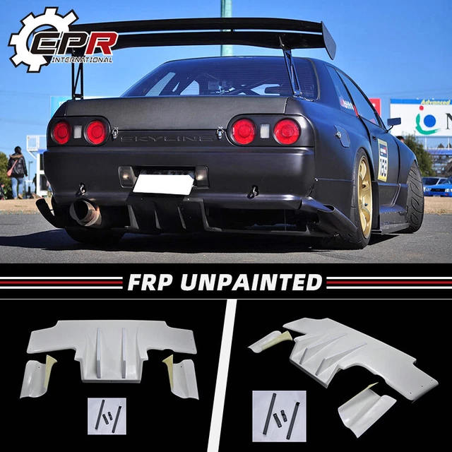 TS TYPE 2 FRP Fiber Unpainted For Nissan R32 Skyline GTR Rear Diffuser ...