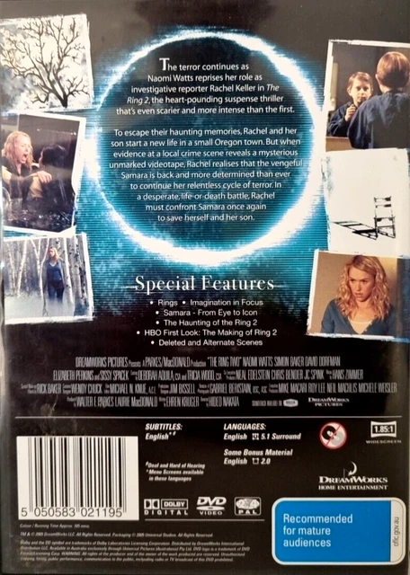 THE RING 2 (DVD, 2005) Naomi Watts, Simon Baker, Mary Elizabeth Winstead £6.28 - PicClick UK