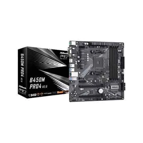 ASROCK AM4 MOTHERBOARD AMD B450 Micro ATX B450M PRO4 R2.0 £81.37 ...