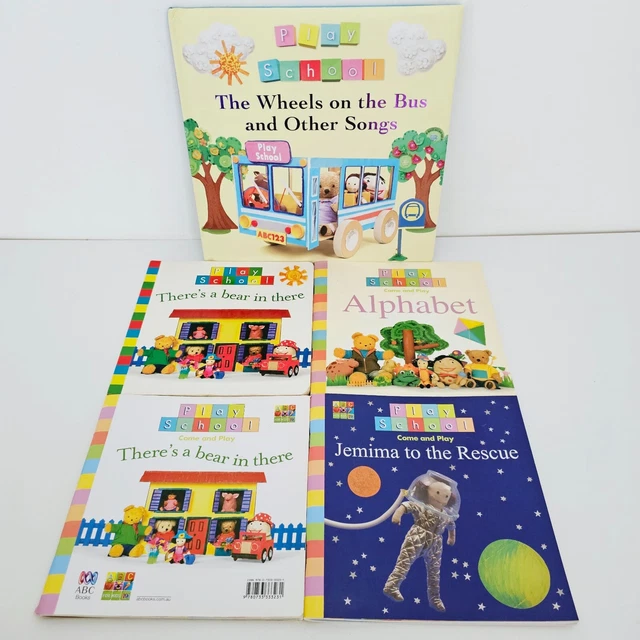 PLAY SCHOOL BOOK Lot x5 - Wheels on the Bus, Alphabet, Jemima & More ...