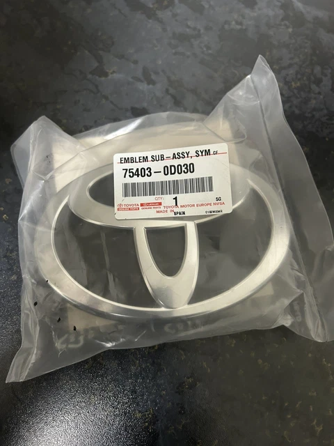 NEW GENUINE TOYOTA BLACK BADGE Logo Emblem 75403-0D030 front grill £26. ...
