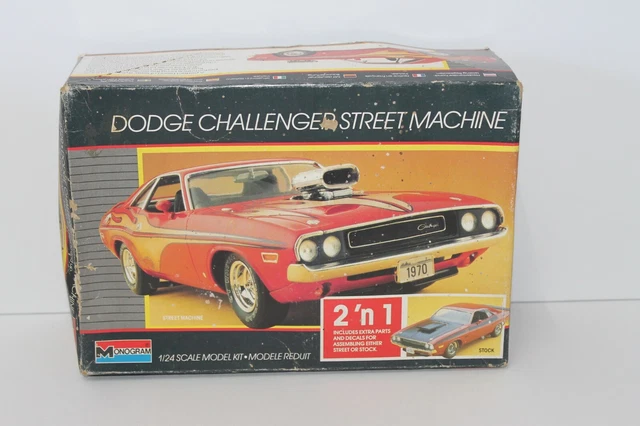 MONOGRAM DODGE CHALLENGER STREET MACHINE 2 n 1 1:24 SCALE MODEL KIT ...