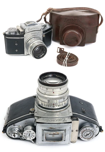 IHAGEE KINE EXACTA I square viewfinder after war with Biotar 5cm f2 ...