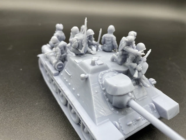 28MM, 3D PRINTED, WW2, Russian Infantry Tank Riders, Bolt Action (10 ...
